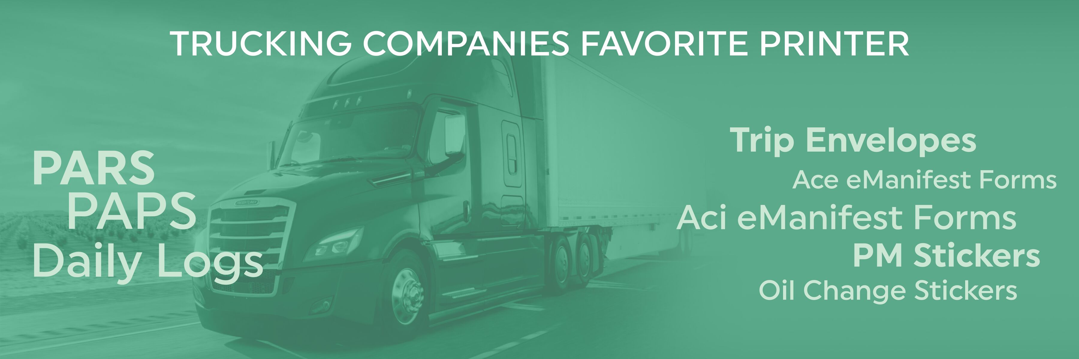 PARS LABELS / PAPS LABELS / TRIP ENVELOPES / LOGBOOKS / CHEQUES ...