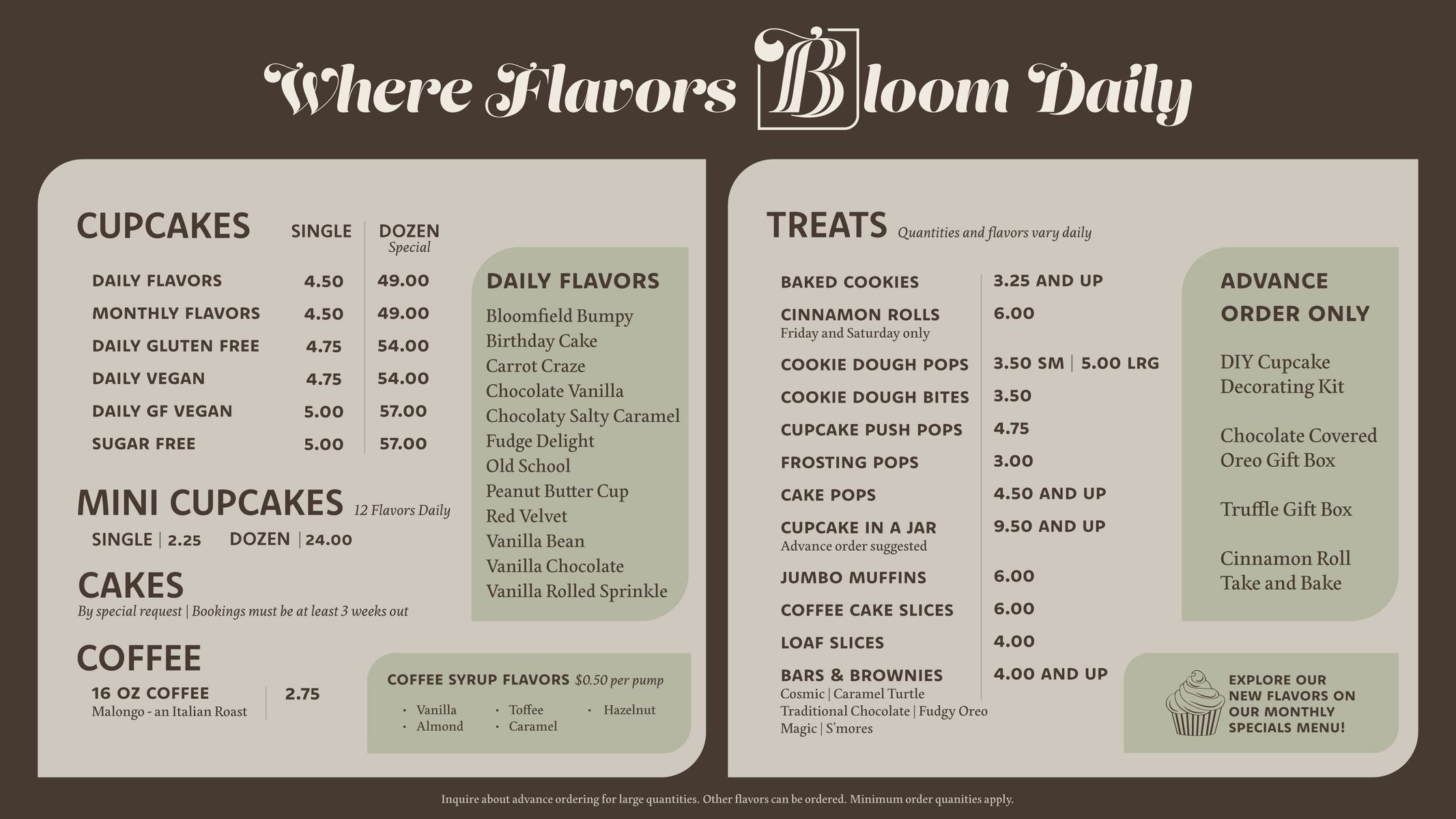 Explore Bloomfield Bakeshop’s menu featuring 12 daily flavors, monthly ...